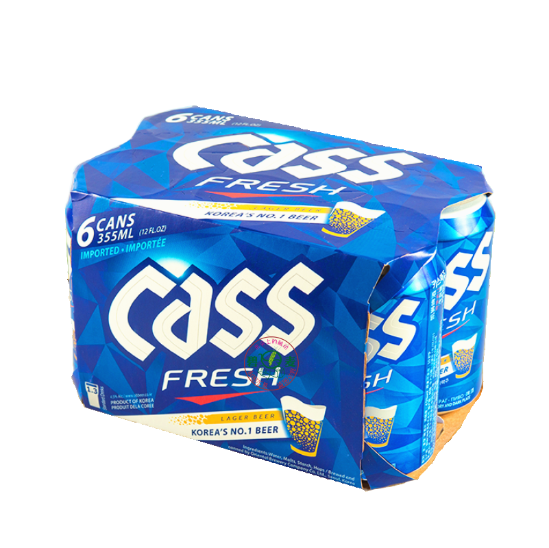 Cass Fresh Korean Beer 6 Pack Cans 355ml | Liquorland