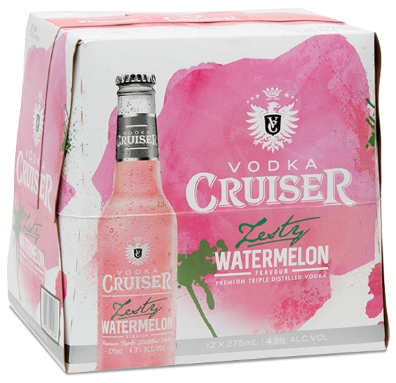 Cruiser Zesty Watermelon 4.8% 12 Pack Bottles 275ml | Liquorland