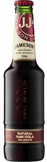 Jameson & Raw Cola 5% 4 Pack Bottles 333ml