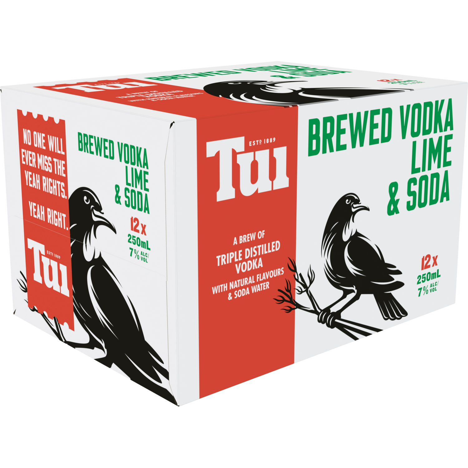 Tui Vodka Lime & Soda 7% 12 Pack Cans 250ml | Liquorland
