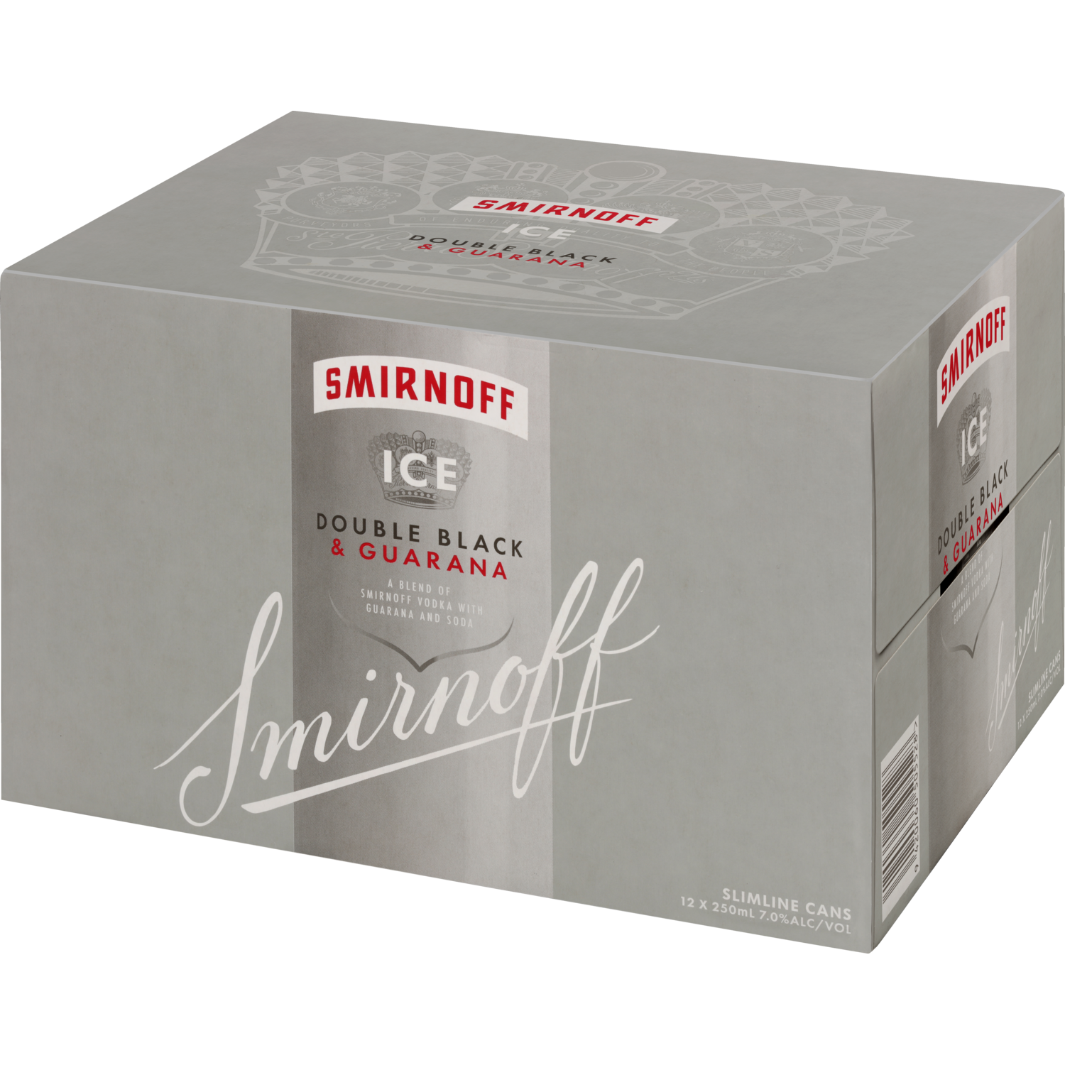 Smirnoff Ice Double Black Guarana 7% 12 Pack Cans 250ml | Liquorland