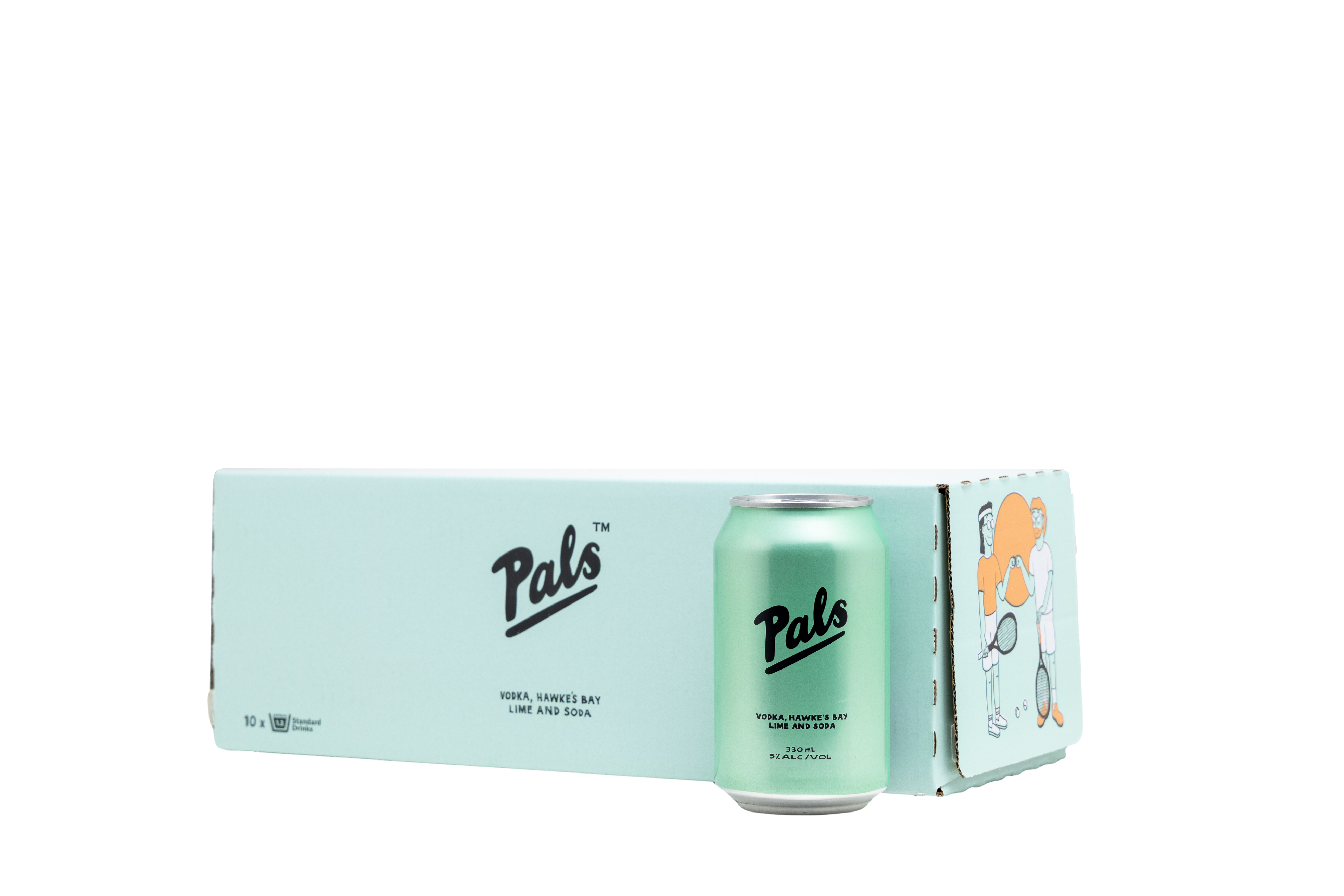 Pals Vodka Lime & Soda 10 Pack Can 330ml-image-1