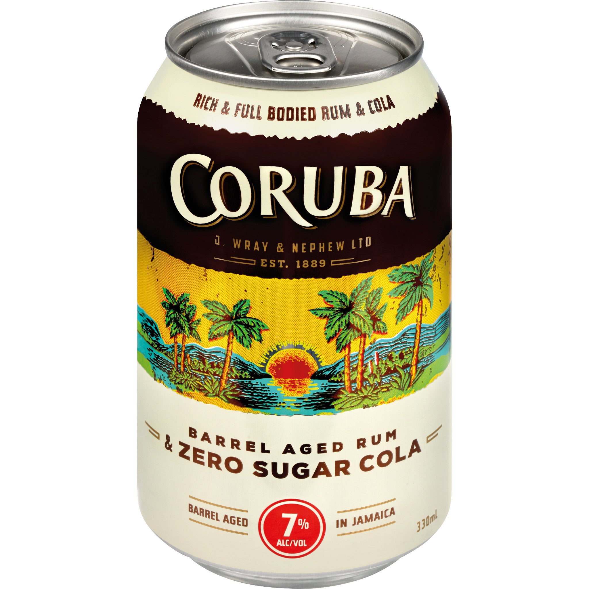 Coruba & Cola Zero Sugar 7% 10 Pack Cans 330ml | Liquorland