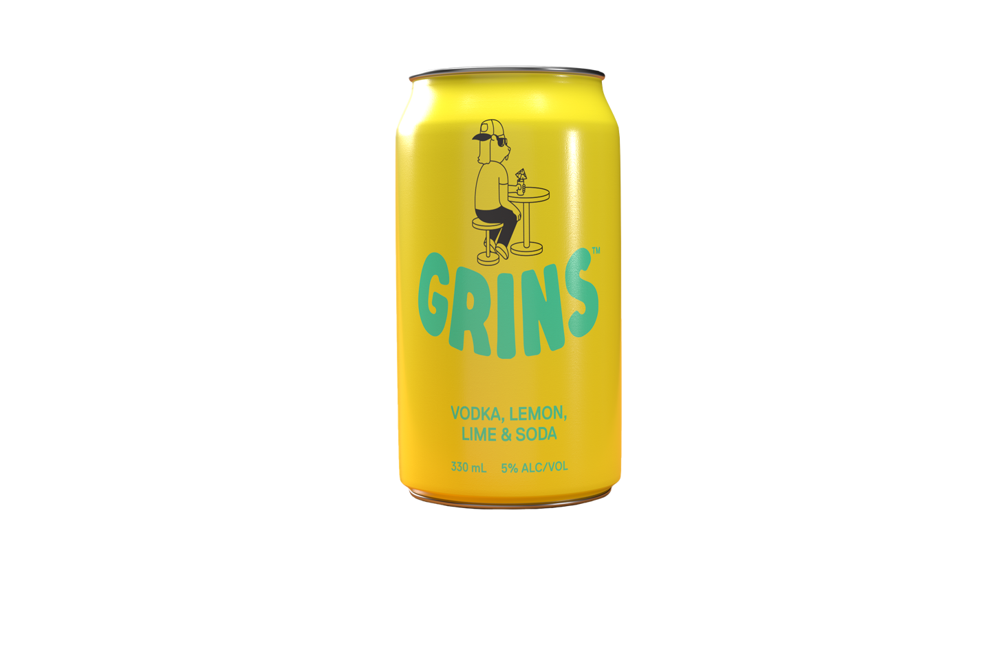 Grins Vodka Lemon Lime & Soda 5% 10 Pack Cans 330ml | Liquorland