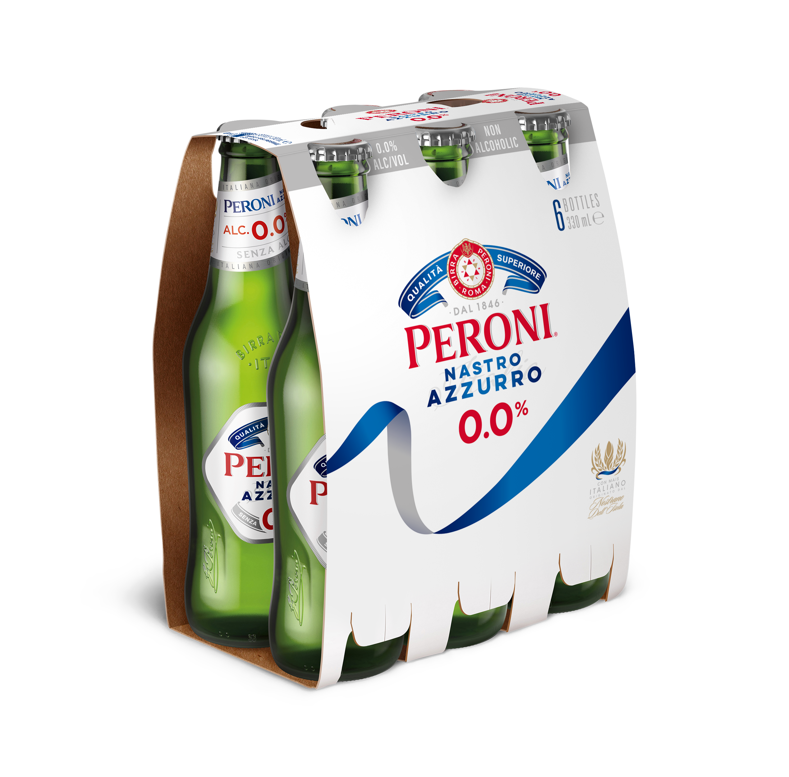 Peroni Nastro Azzuro 0.0% 12 Pack Bottles 330ml | Liquorland