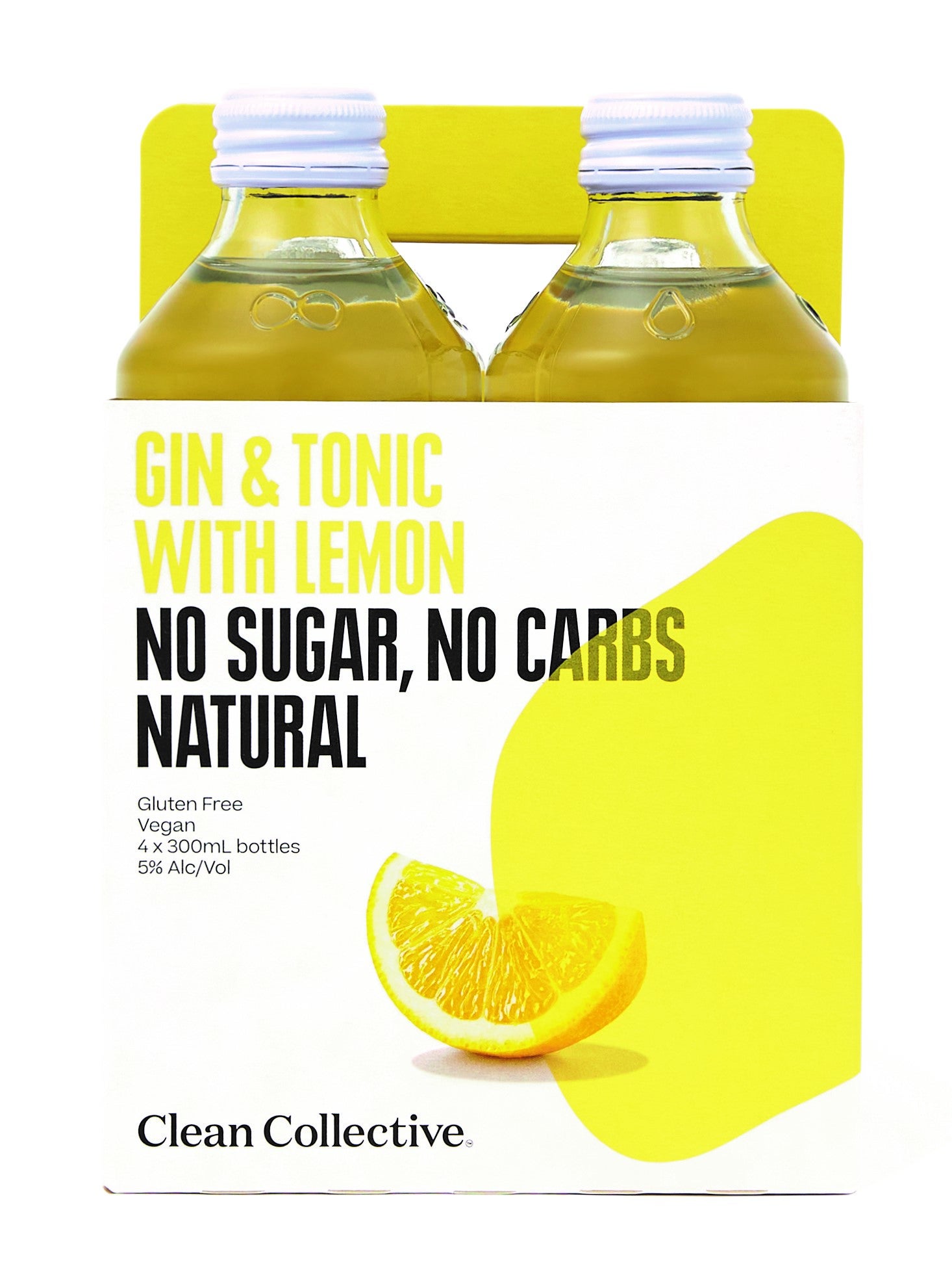 Clean Collective Gin & Tonic With Lemon 5% 4 Pack Bottles 300ml ...