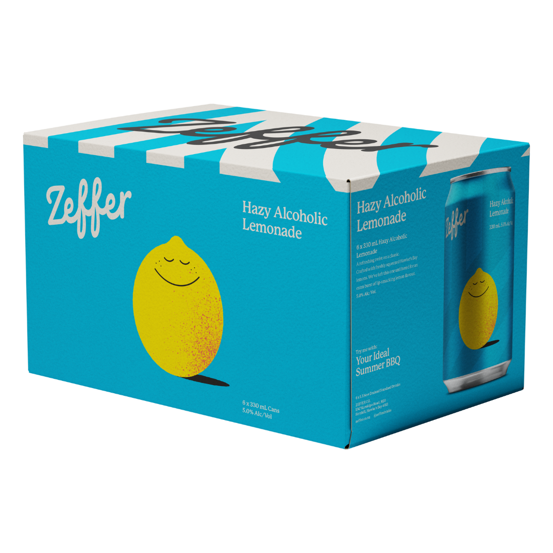 Zeffer Hazy Alcoholic Lemonade Boysenberry 5% 6 Pack Cans 330ml ...