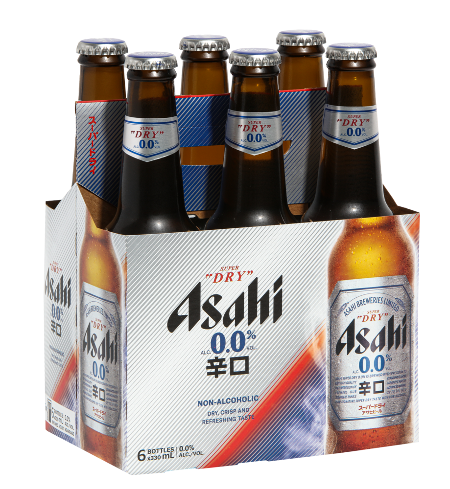 Asahi Super Dry 0.0% 6 Pack Bottles 330ml | Liquorland