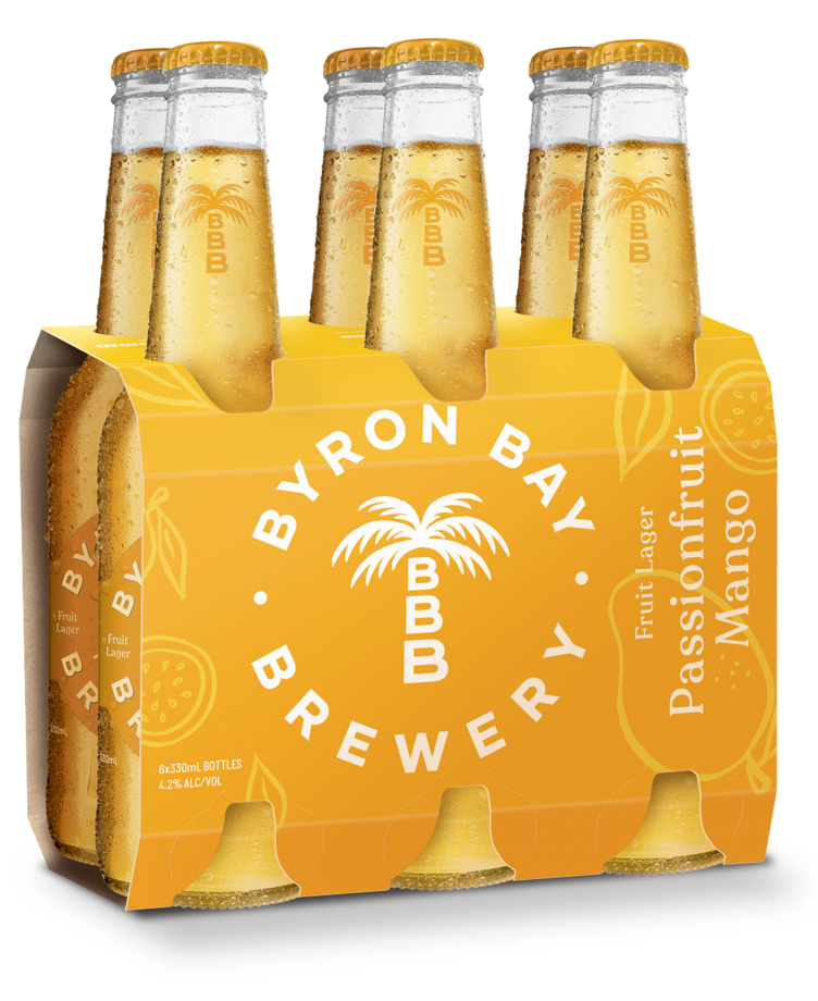 Byron Bay Passionfruit Mango Lager 6 Pack Bottles 330ml | Liquorland
