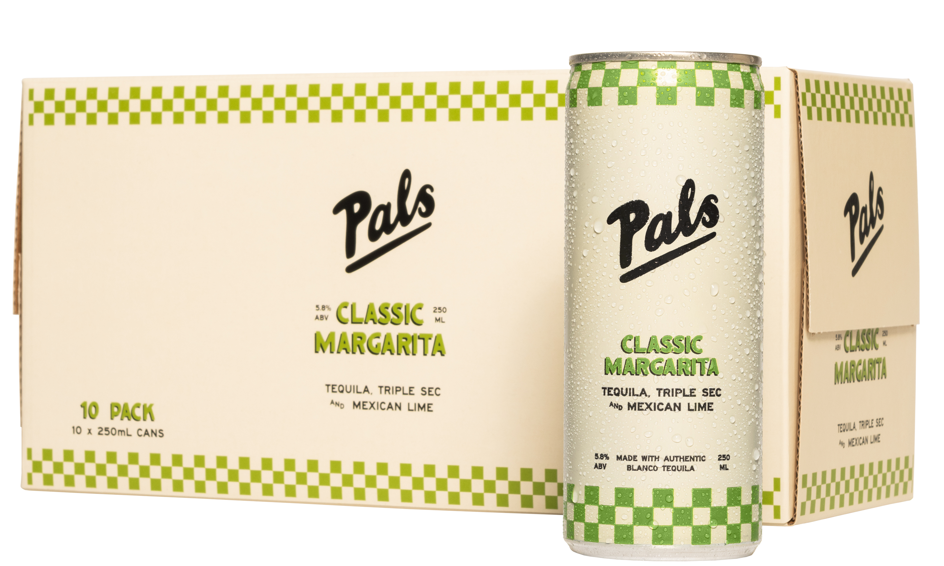 Pals Classic Margarita 5.8% 10 Pack Cans 250ml | Liquorland
