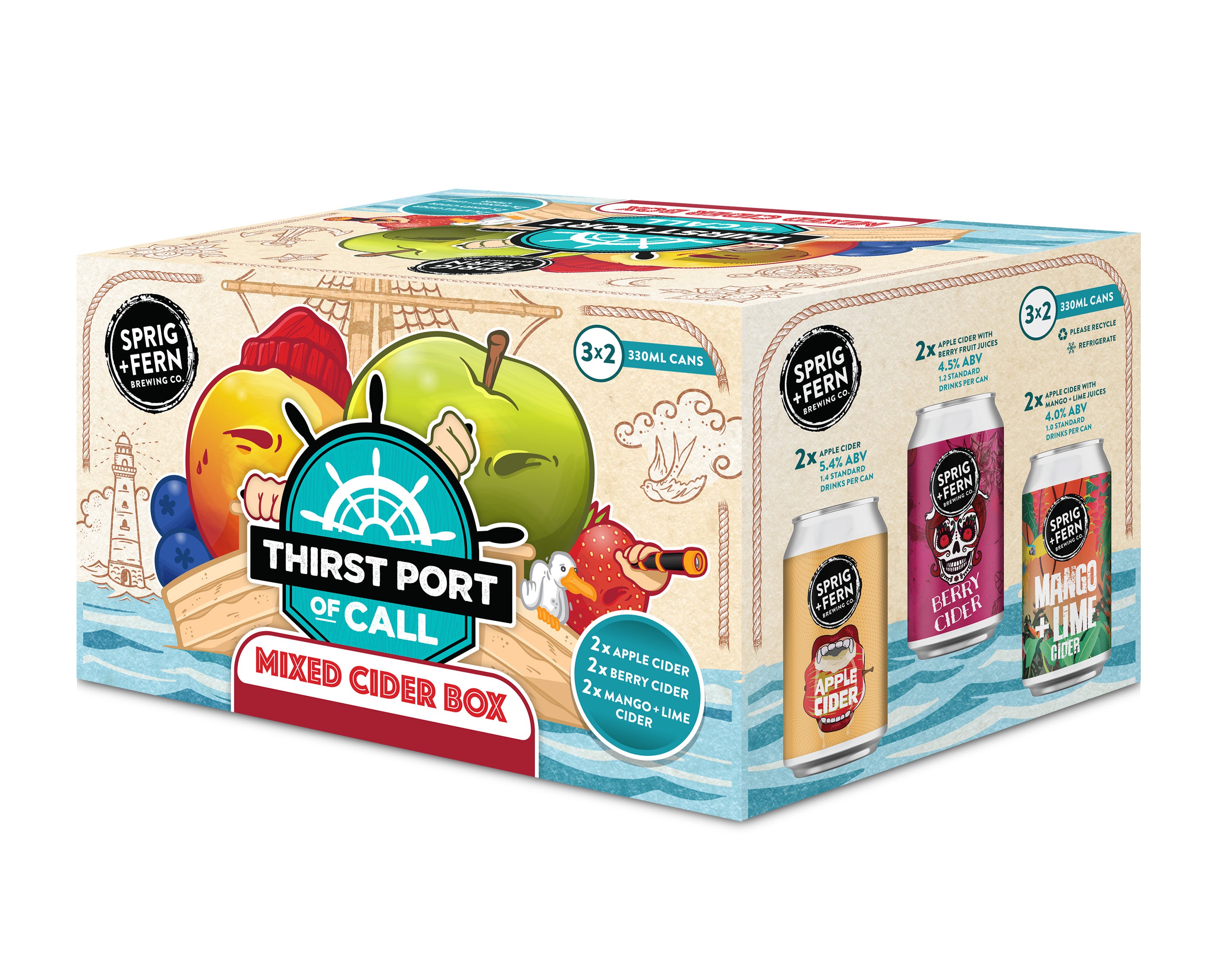 Thirst Port of Call Mixed Cider 6 Pack Cans 330ml | Liquorland