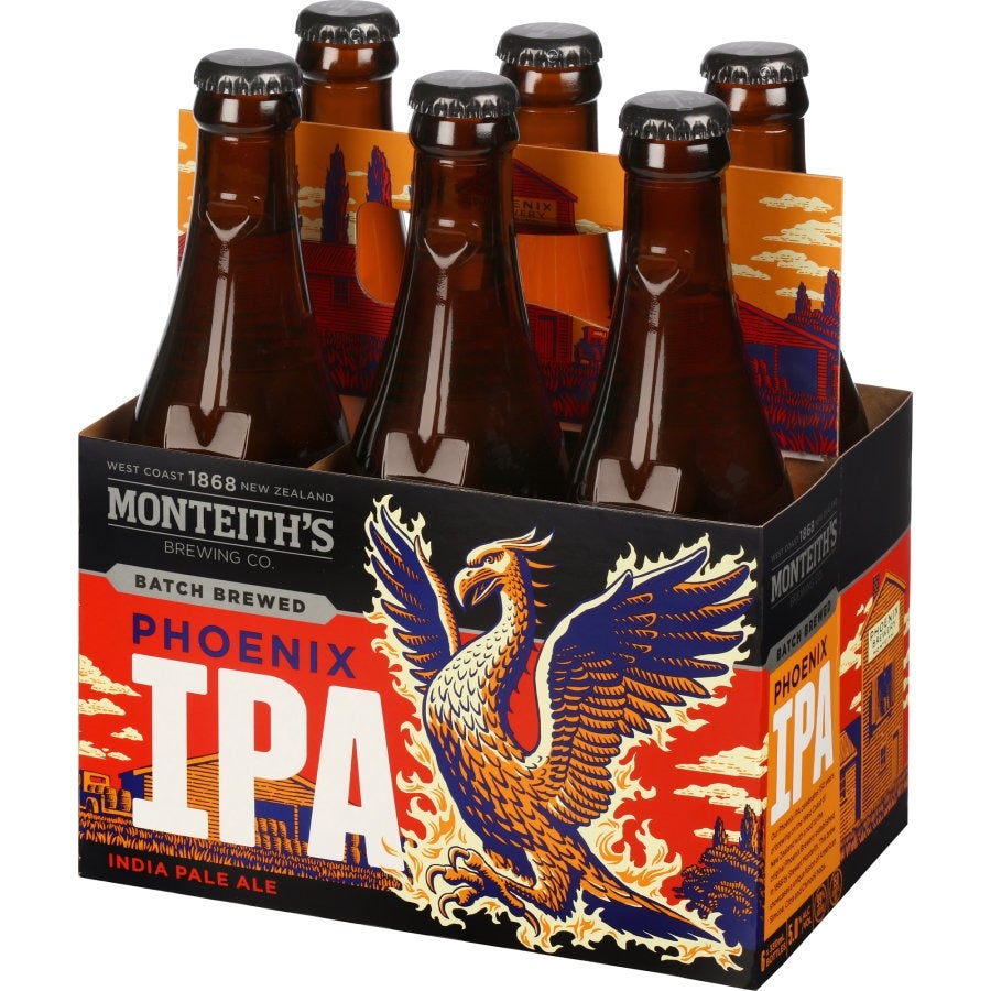 Monteiths Batch Brewed Phoenix IPA 6 Pack Bottles 330ml | Liquorland