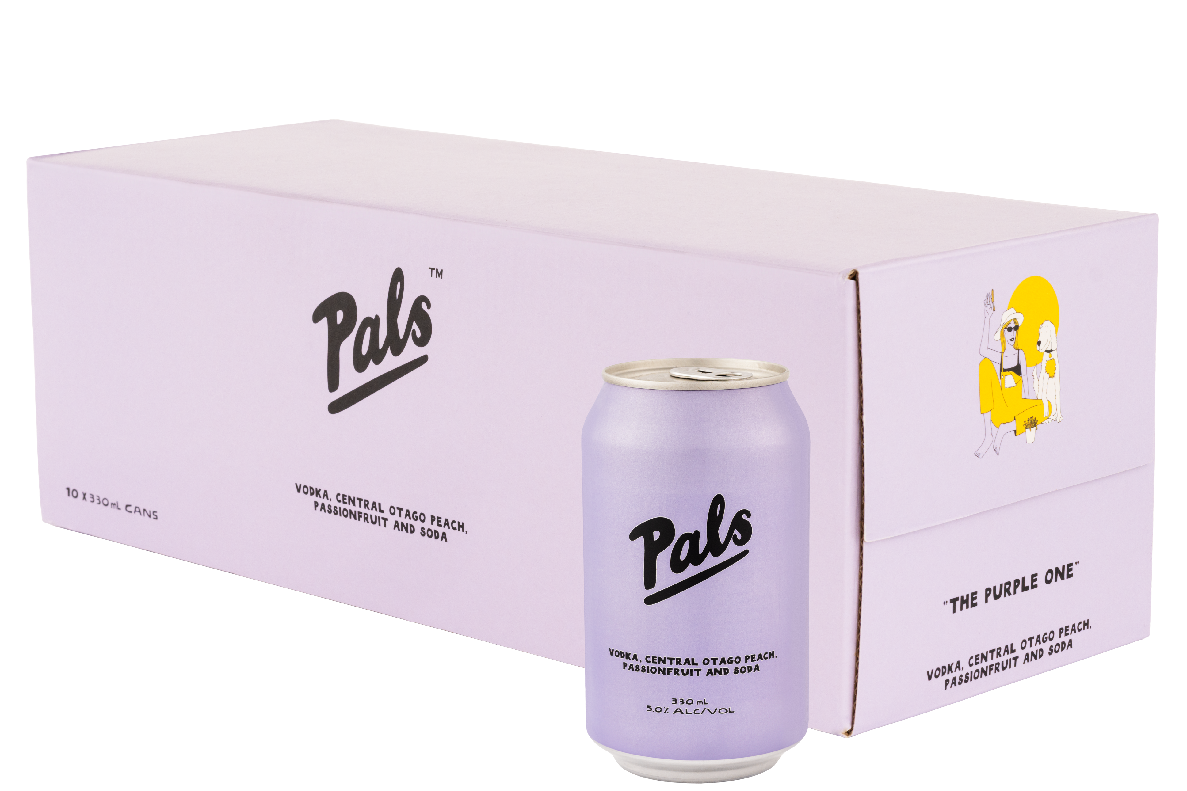 Pals Vodka Central Otago Peach Passionfruit & Soda 5% 10 Pack Cans ...