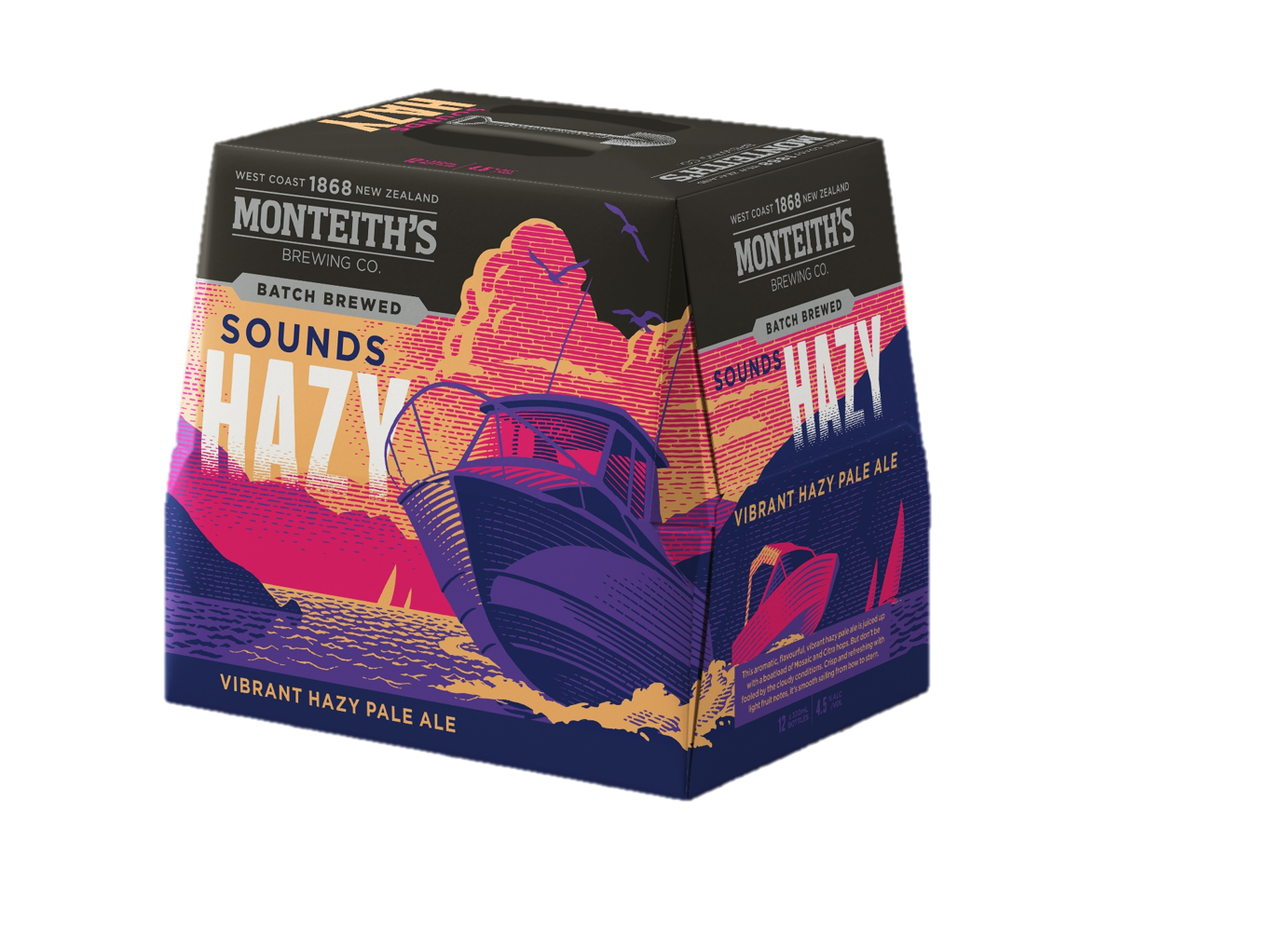 Monteiths Batch Brewed Sounds Hazy 12 Pack Bottles 330ml | Liquorland