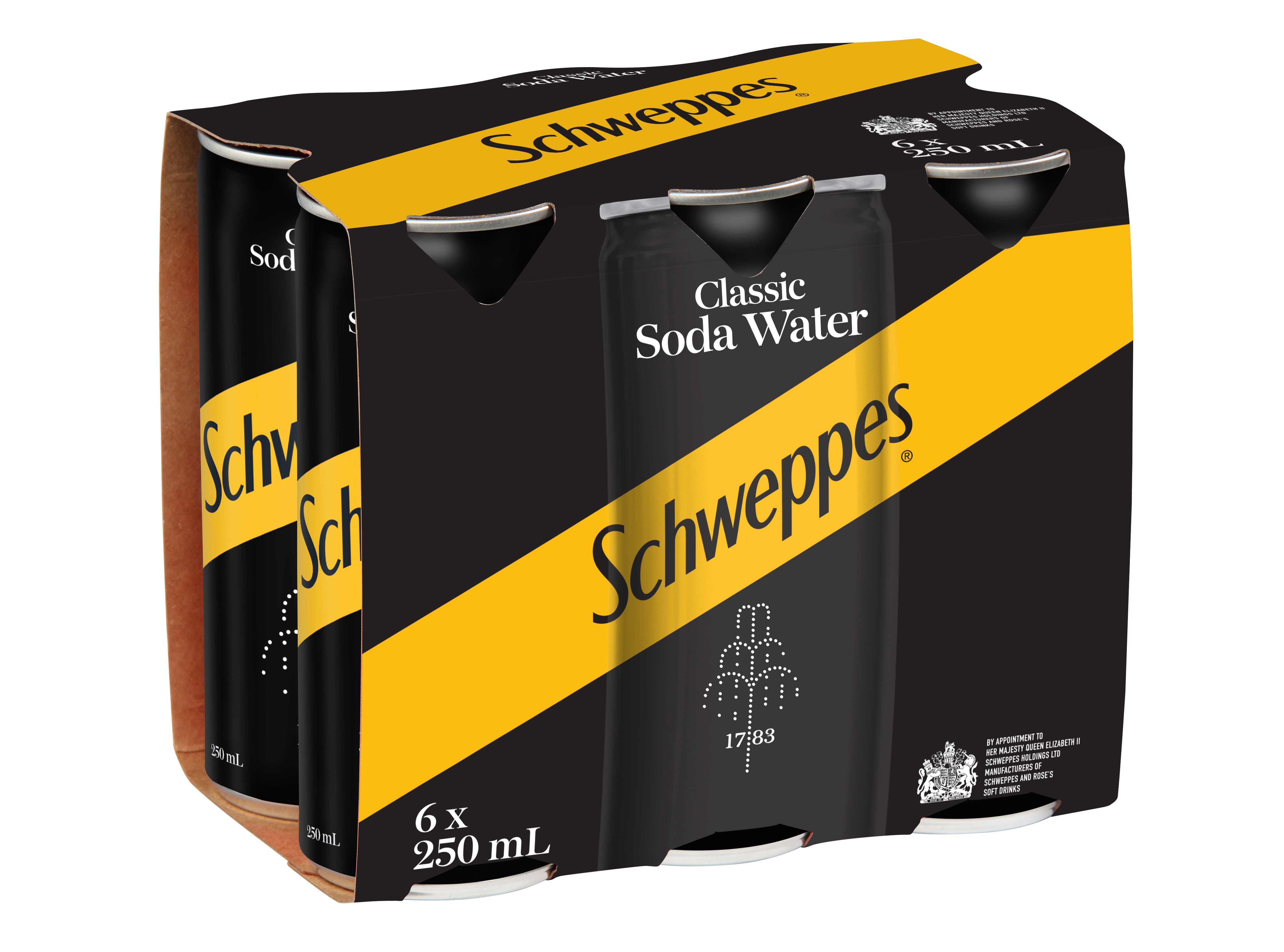Schweppes Soda Water 6 Pack Cans 250ml | Liquorland